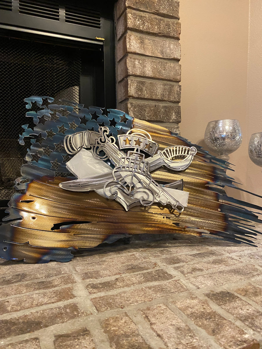 Tattered American Flag - SWCC Master Edition – Mind Bending Metal Art
