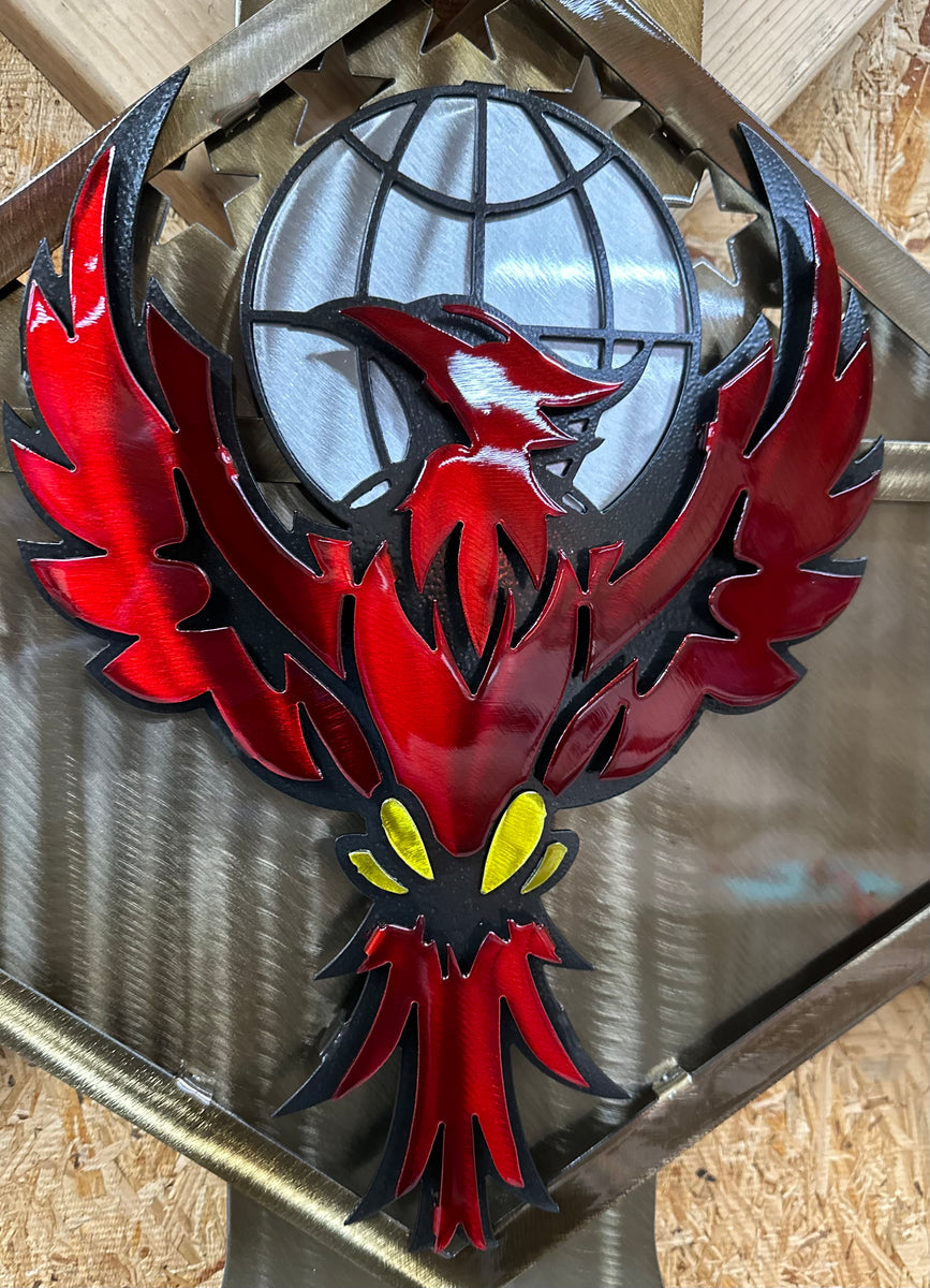 Firebird w/Stand – Mind Bending Metal Art