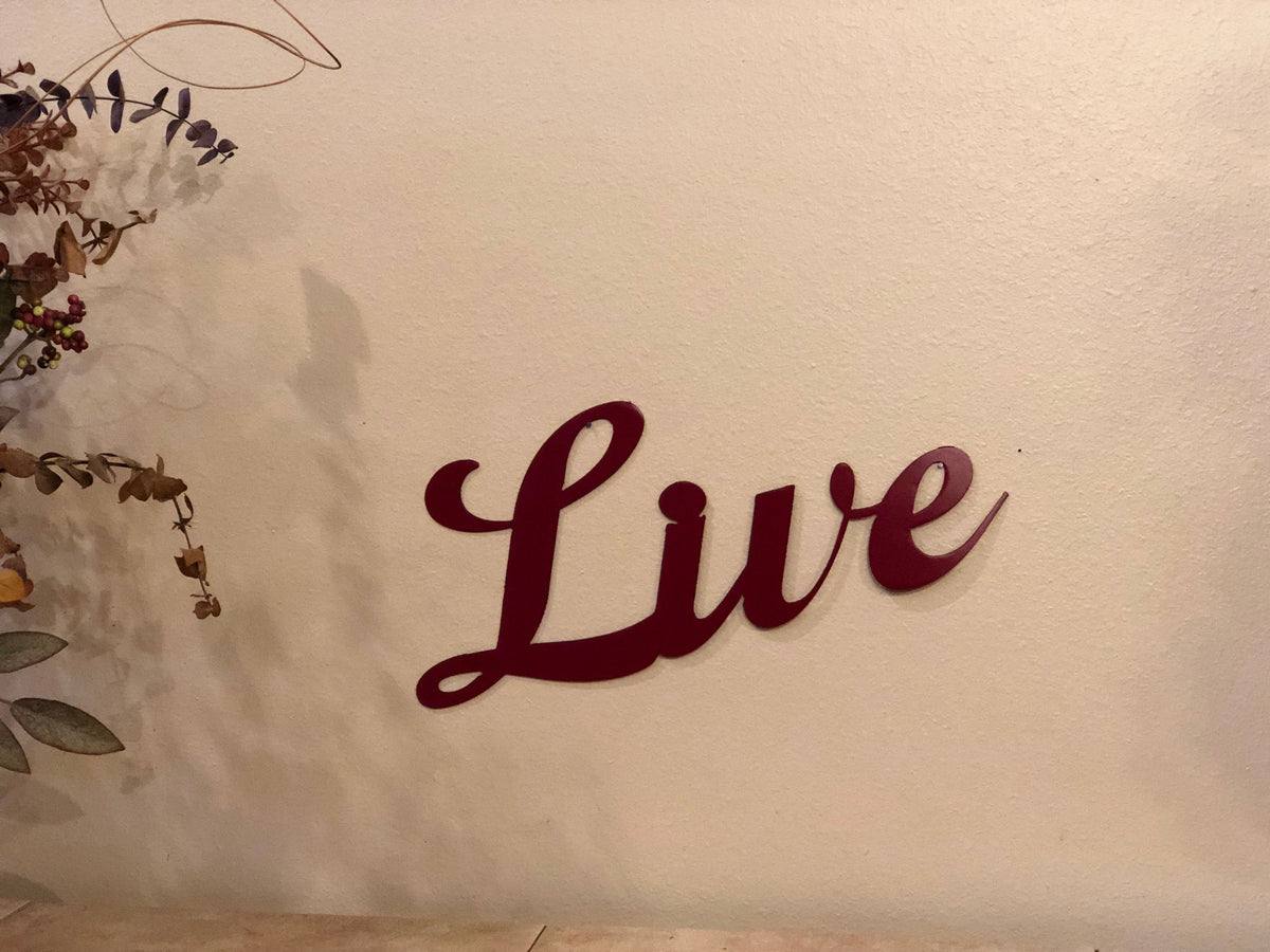 Live Sign - Metal Wall Decor – Mind Bending Metal Art