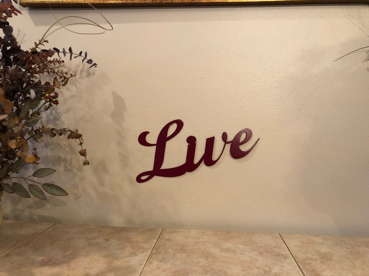 Live Sign - Metal Wall Decor – Mind Bending Metal Art