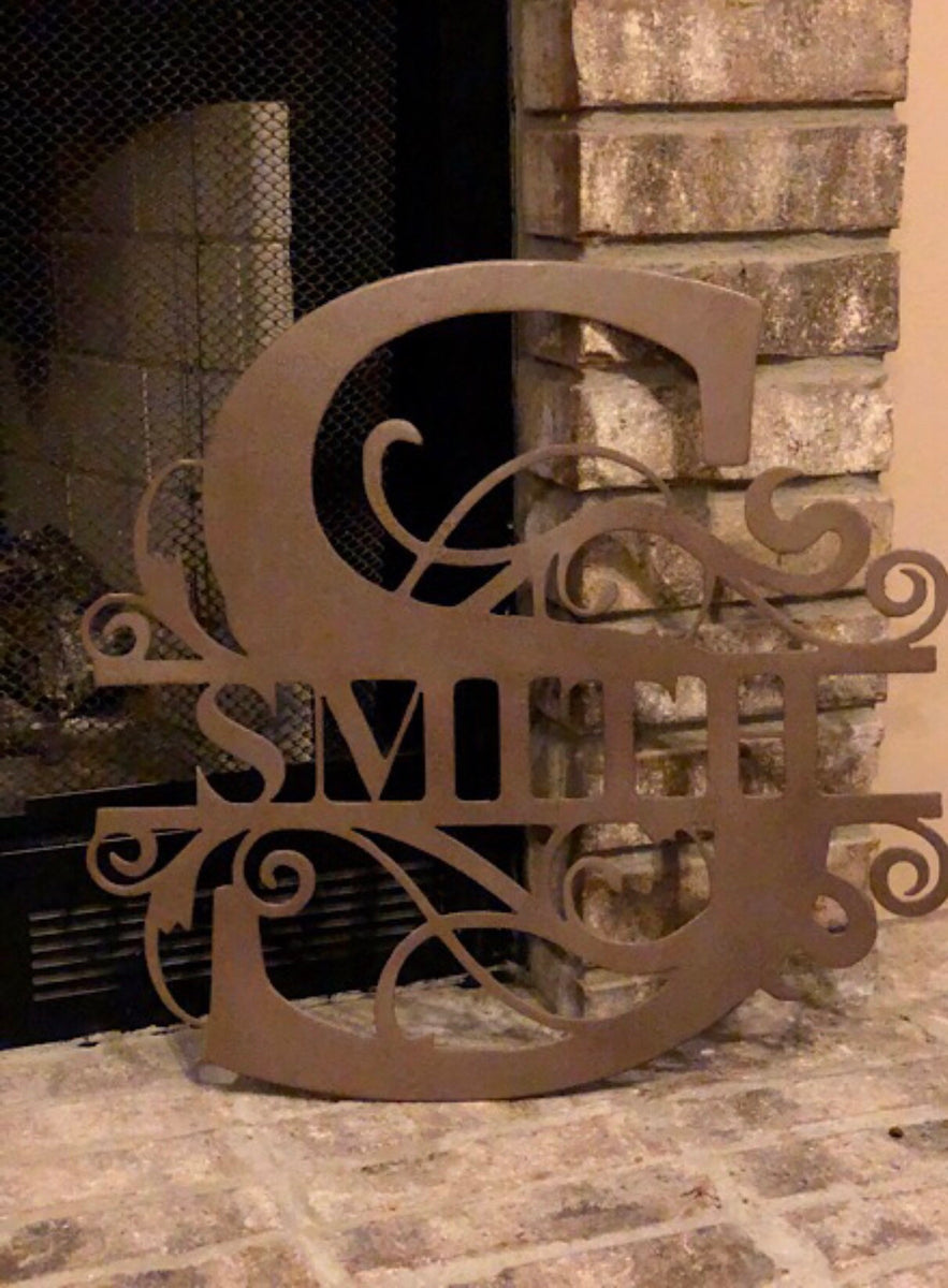 Split Letter Monogram | Monogram Wall Decor | Metal Wall Art – Mind ...