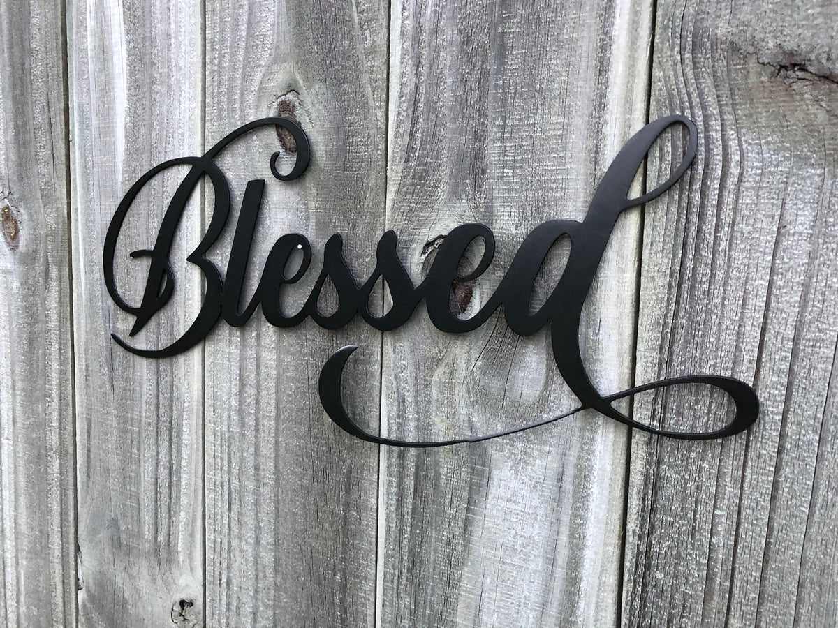 Blessed Metal Wall Decor - Metal Wall Art - Metal Art - Blessed – Mind ...