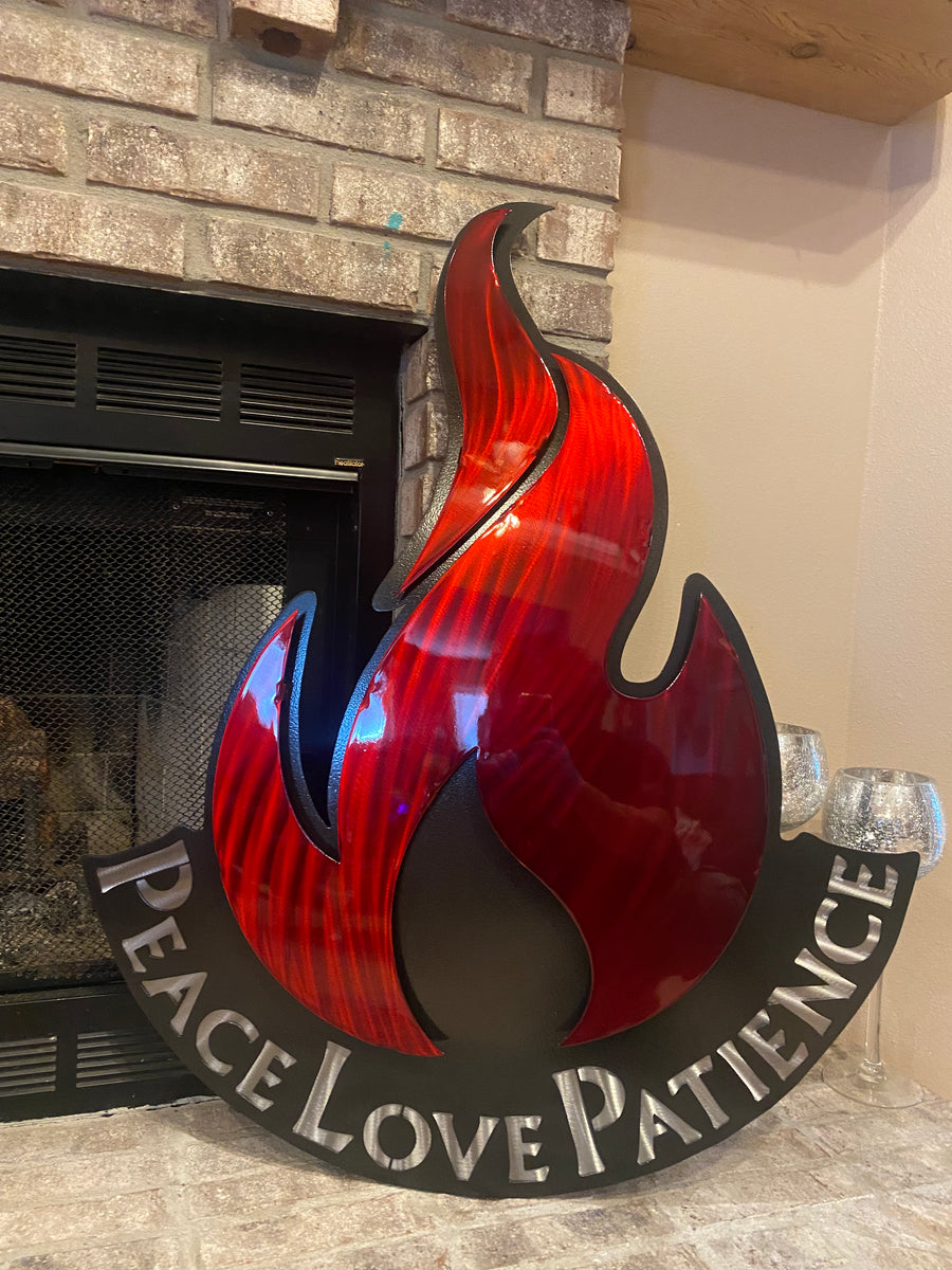 Custom Design - 3D Flames and Text Design – Mind Bending Metal Art