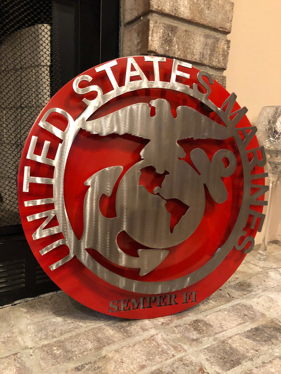 USMC | Marine Corps Logo | Metal Art | Military – Mind Bending Metal Art