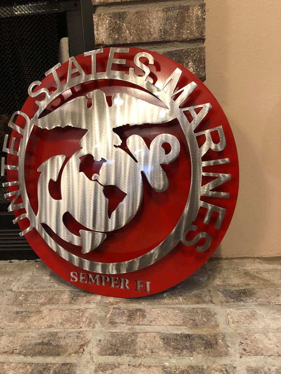 USMC | Marine Corps Logo | Metal Art | Military – Mind Bending Metal Art
