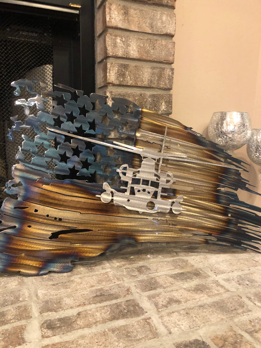 Tattered American Flag - Metal Wall Art - MH53 Pavelow Edition – Mind ...