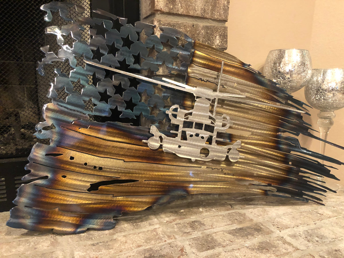 Tattered American Flag - Metal Wall Art - MH53 Pavelow Edition – Mind ...