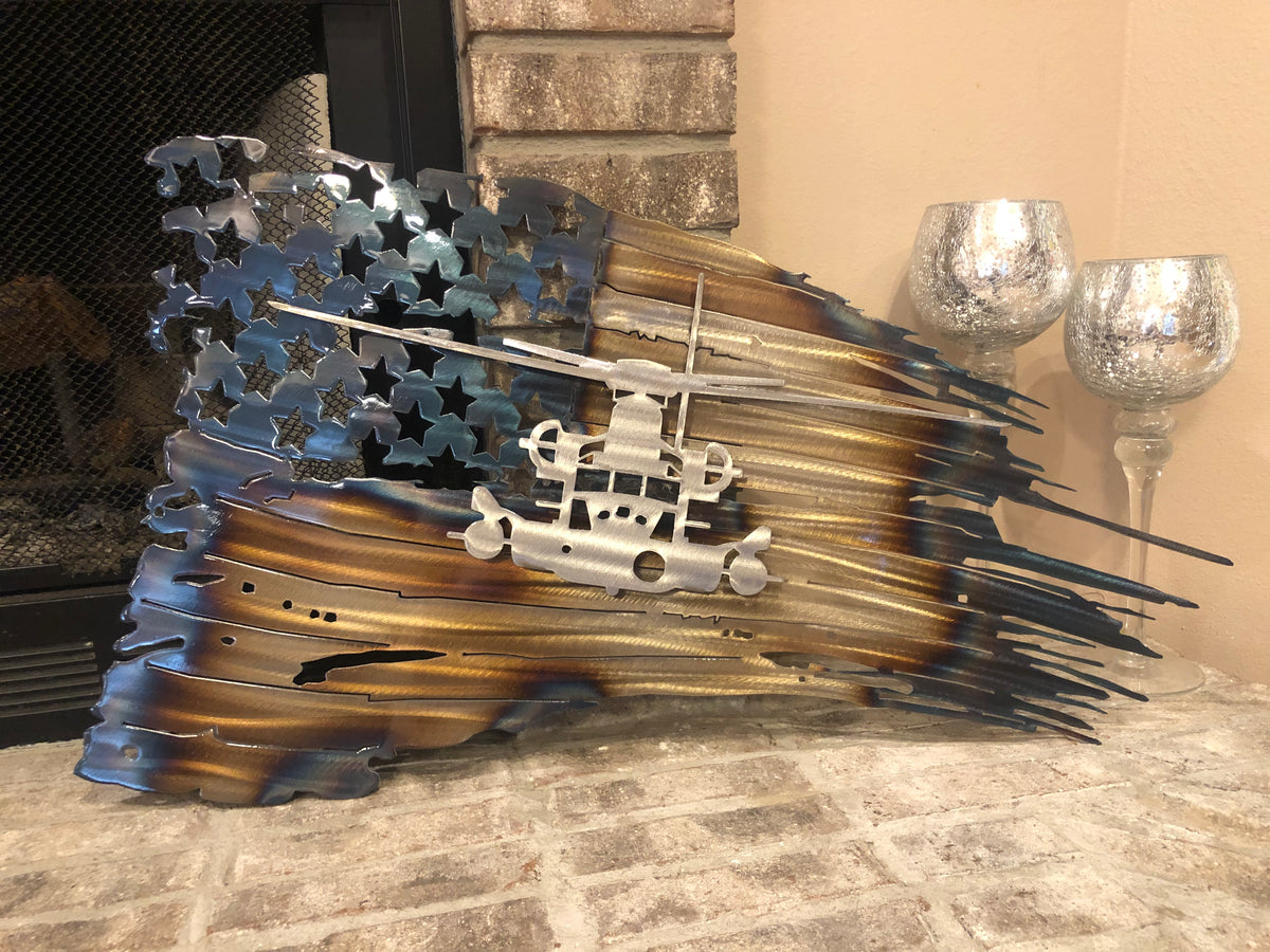 Tattered American Flag - Metal Wall Art - MH53 Pavelow Edition – Mind ...